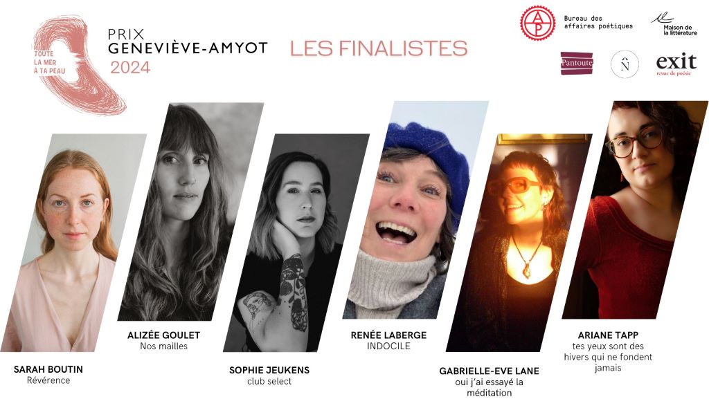 Les six finalistes du Prix Geneviève-Amyot 2024 sont dévoilées