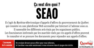 L’acronyme de la semaine: SEAO