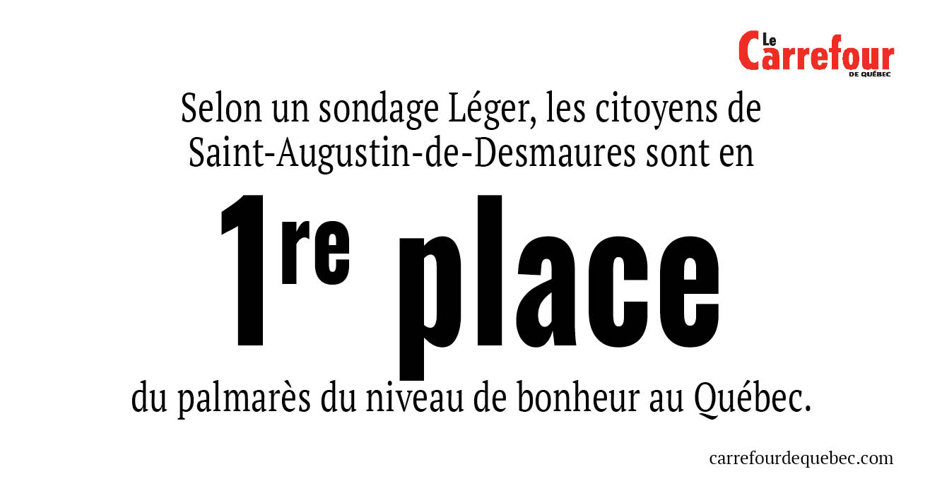 Le chiffre du jour: 1ère place – Le Carrefour de Québec