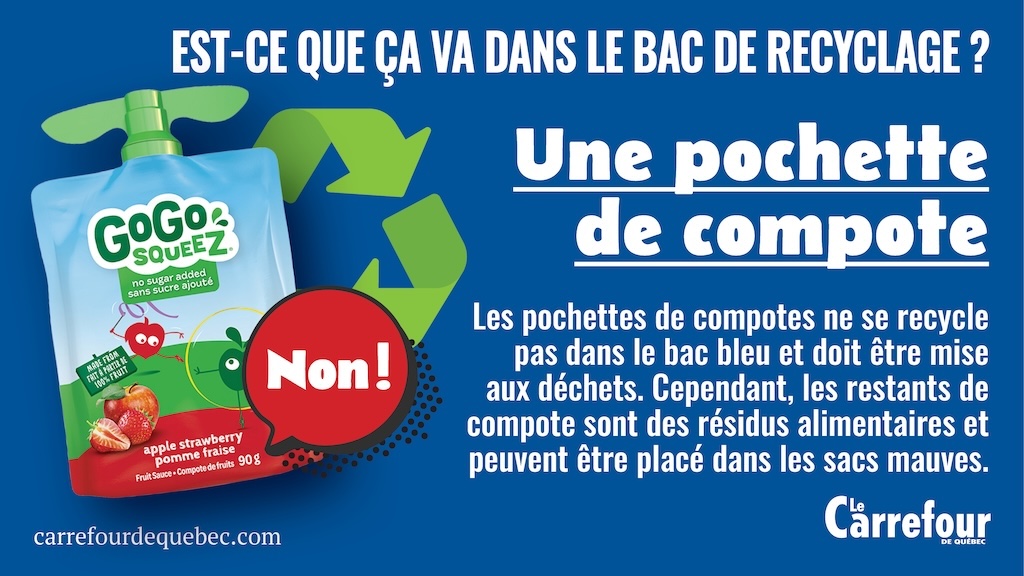 Une pochette de compote de pomme – Le Carrefour de Québec